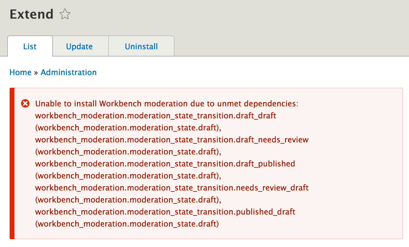 List Unmet Configuration Dependencies Instead Of Just Failing [ 2655104]